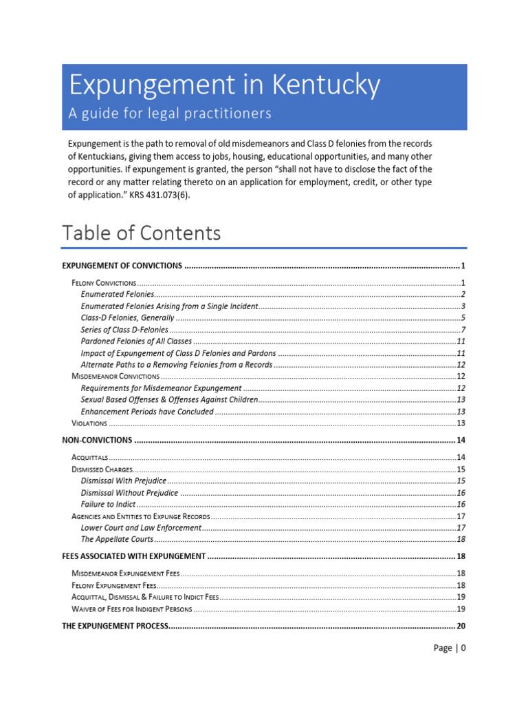 Lawyers Guide To Expungement 2020 Update | PDF | Justice | Crime & Violence