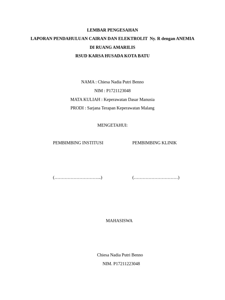 Lembar Pengesahan | PDF