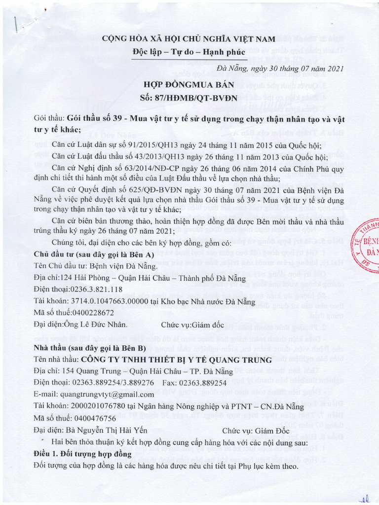 Hop Dong So 87 BVDN | PDF