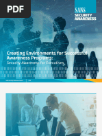 SANS Security Awareness Maturity Model | PDF | Computer Security | Security