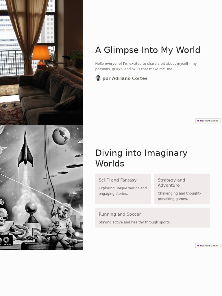 A Glimpse Into My World | PDF