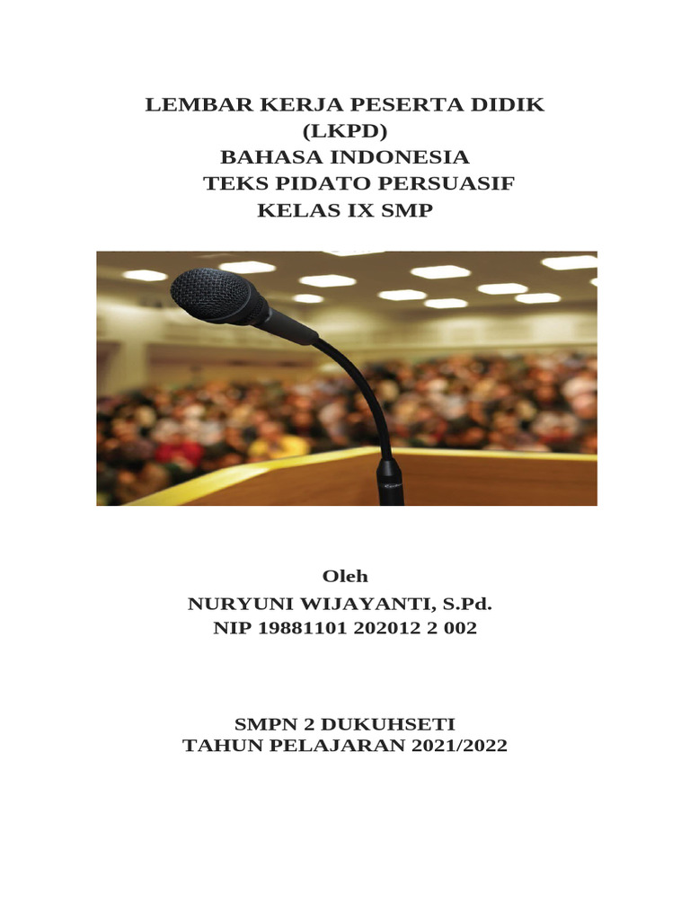 LKPD Teks Pidato Persuasif | PDF