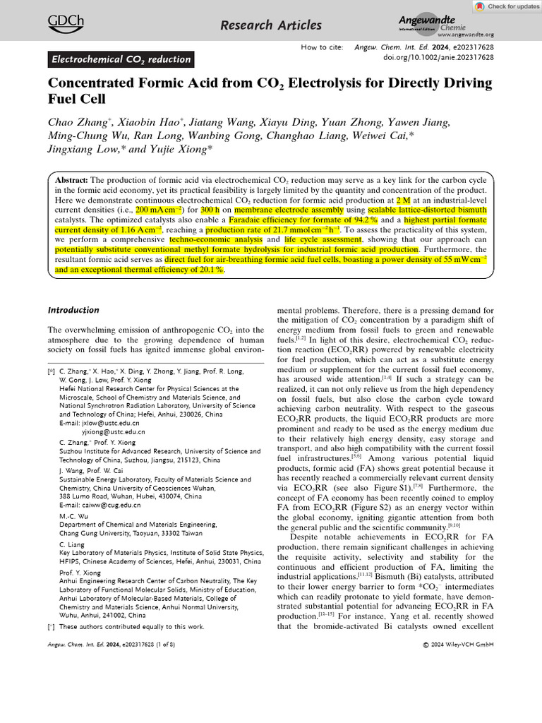 Fig2 (E) LSV Curves of Every Reactions | PDF | Carbon Dioxide | Transmission Electron Microscopy