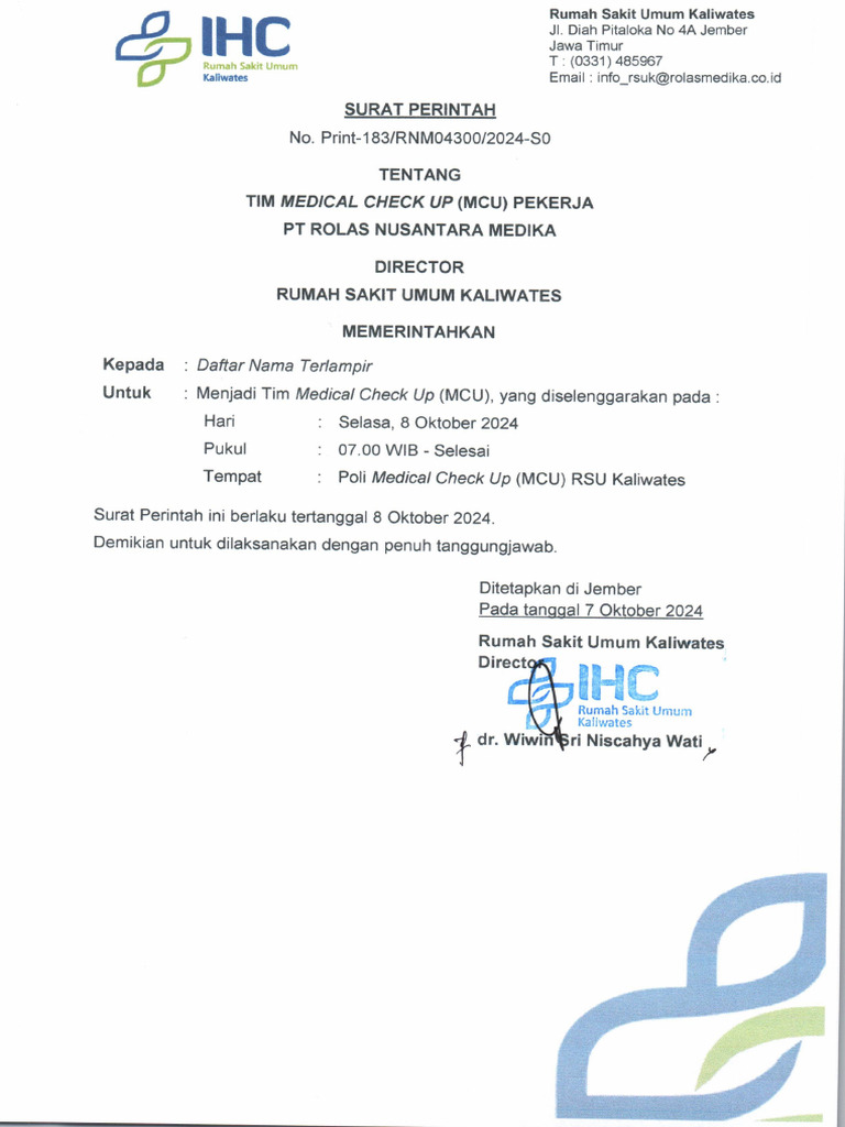 183_SP TIM MCU PEKERJA PT RNM | PDF