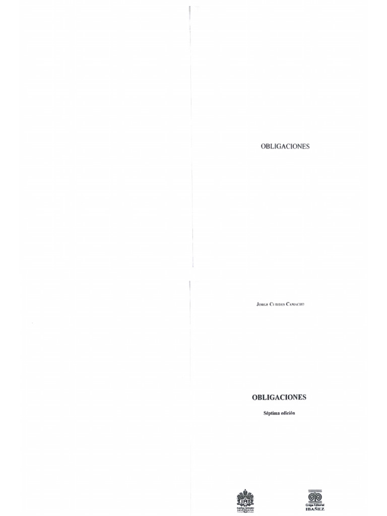 Obligaciones. Cubides Camacho | PDF