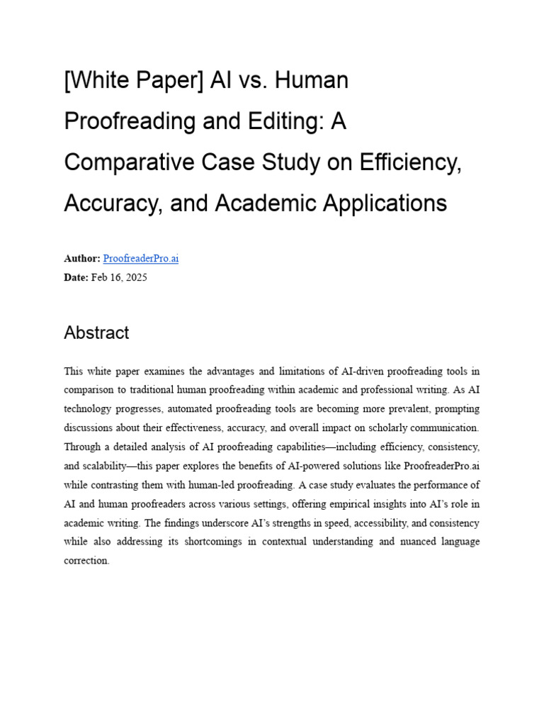 (White Paper) Comparative Case Study | PDF | Artificial Intelligence ...