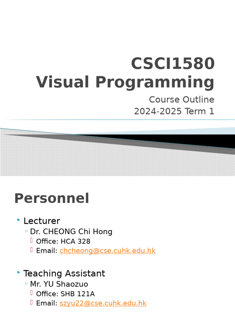 Course Outline 2 | PDF | Visual Basic For Applications | System Software