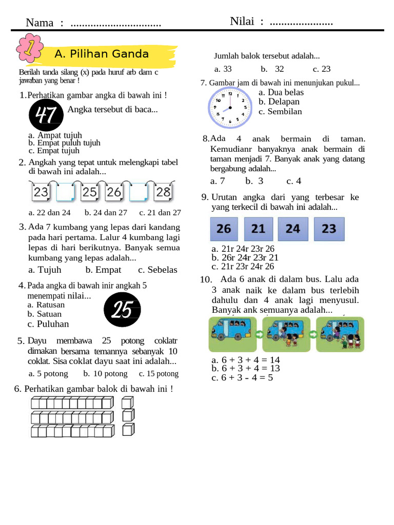 Latihan Sas Mtk | PDF