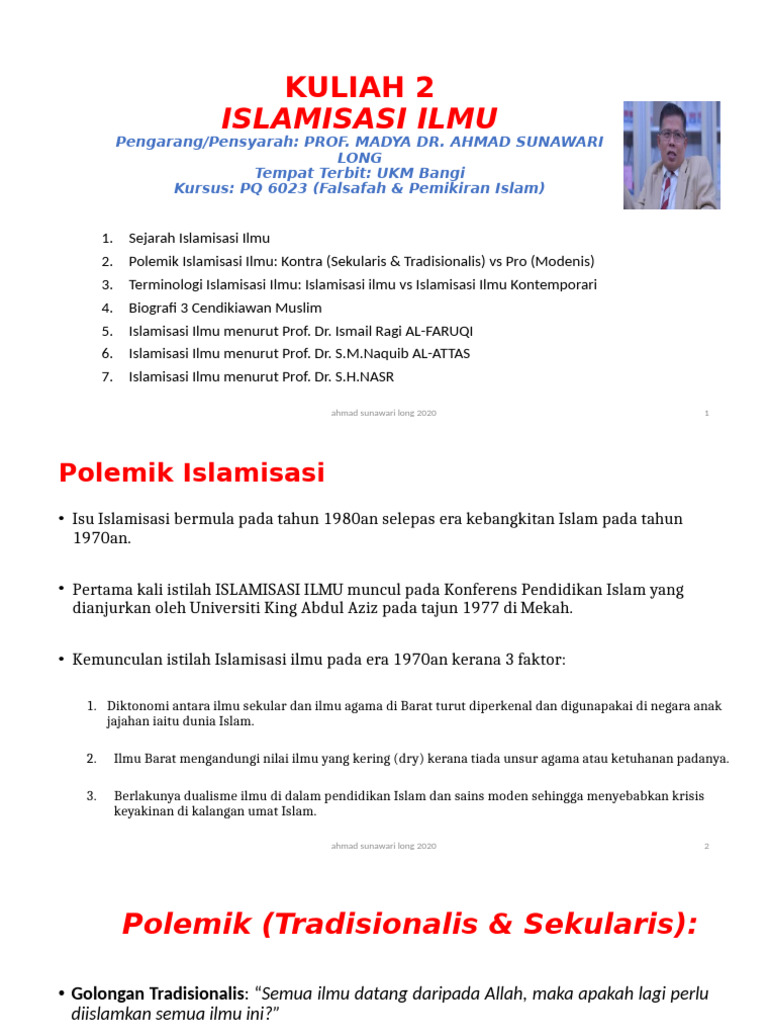 Kuliah 2 Master Islamisasi Ilmu | PDF