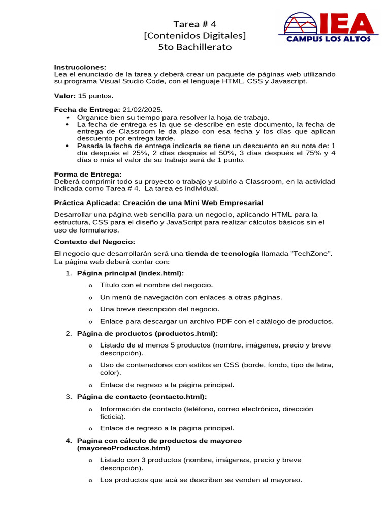 Tarea4 - ContenidosDigitales | PDF | Página web | Red mundial