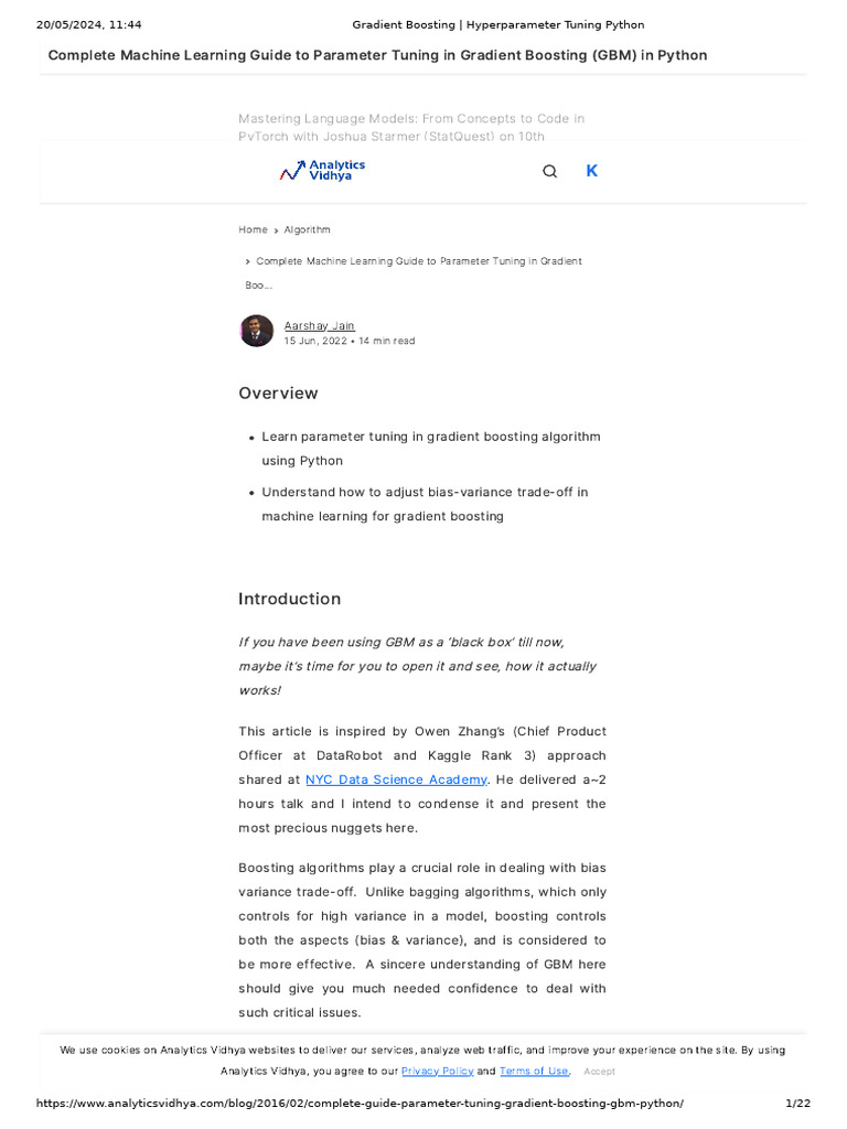 Gradient Boosting _ Hyperparameter Tuning Python | PDF | Applied ... Gradient Boosting _ Hyperparameter Tuning Python | PDF | Applied ...