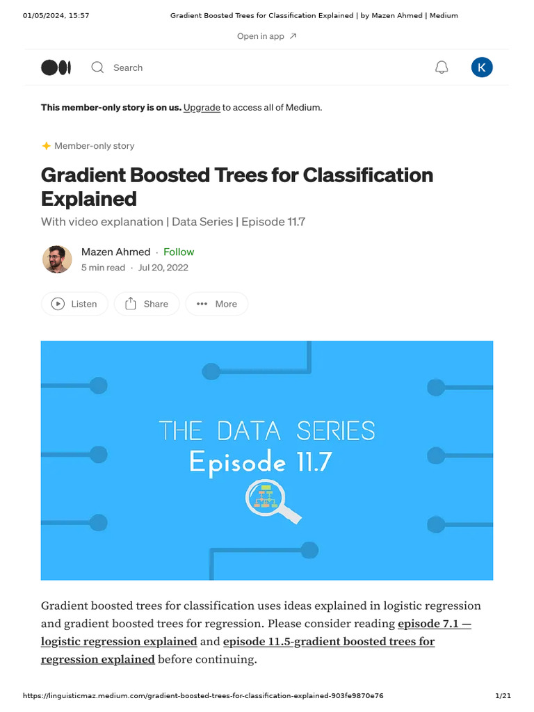 GB tree explained | PDF | Statistical Classification | Logistic Regression