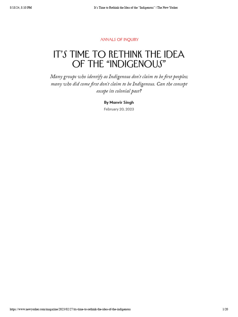 Rethinking 'Indigenous' Identity | PDF | Indigenous Peoples | Tanzania