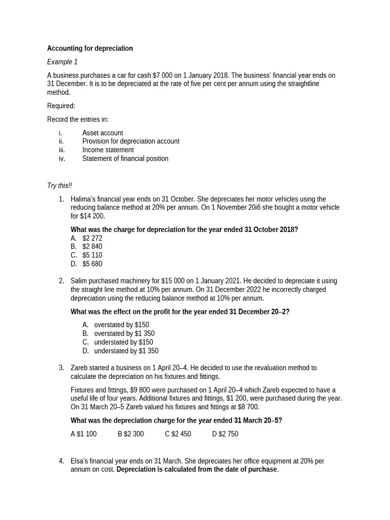 Accounting for depreciation | PDF | Depreciation | Balance Sheet