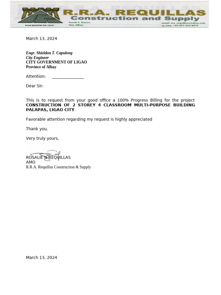 Request For Collection.100% | PDF