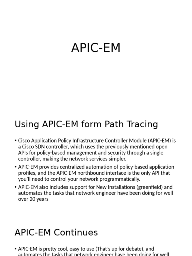 3.1 Cisco APIC-EM | PDF