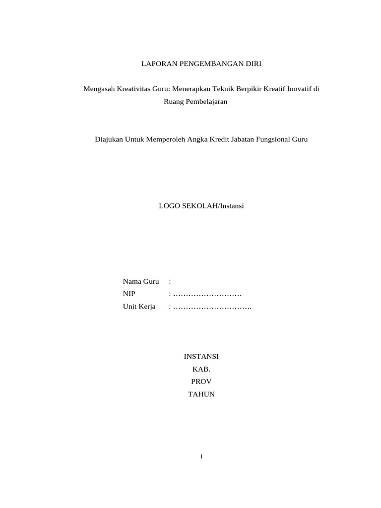 November - Template Pengembangan Diri Eguru Berpikir Kreatif - Mindmover Indonesia | PDF