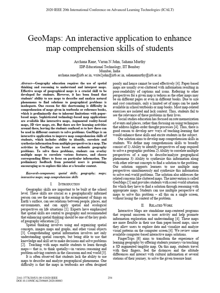 GeoMaps An Interactive Application To Enhance Map Comprehension Skills ...