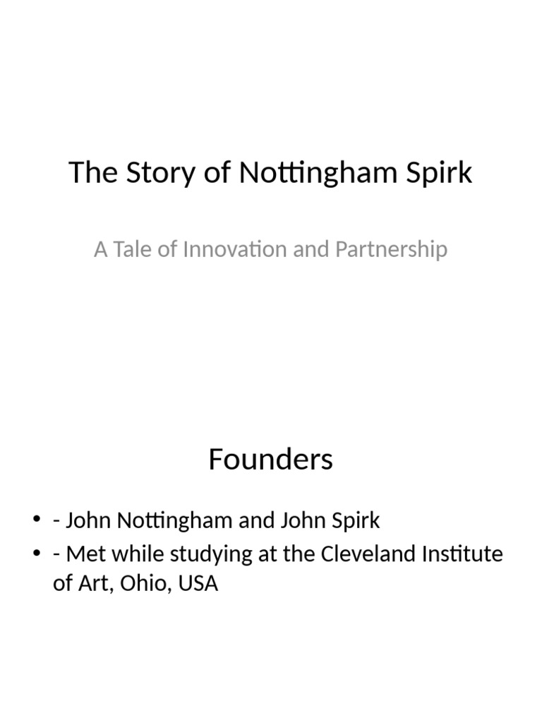 Nottingham Spirk: Innovators in Design | PDF