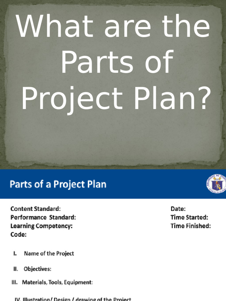 GRADE 6 Parts of Project Plan | PDF