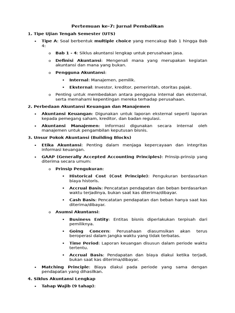 Catatan Kuliah Akuntansi Pengantar | PDF