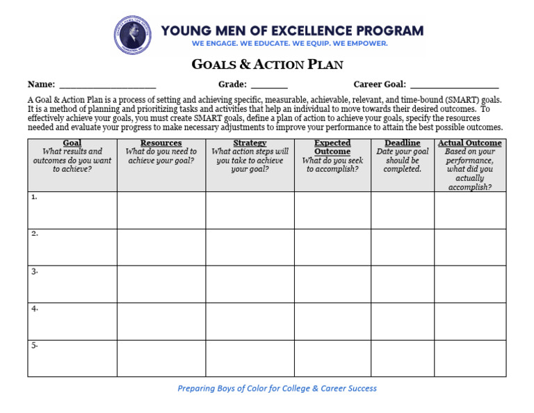 Goals & Action Plan | PDF