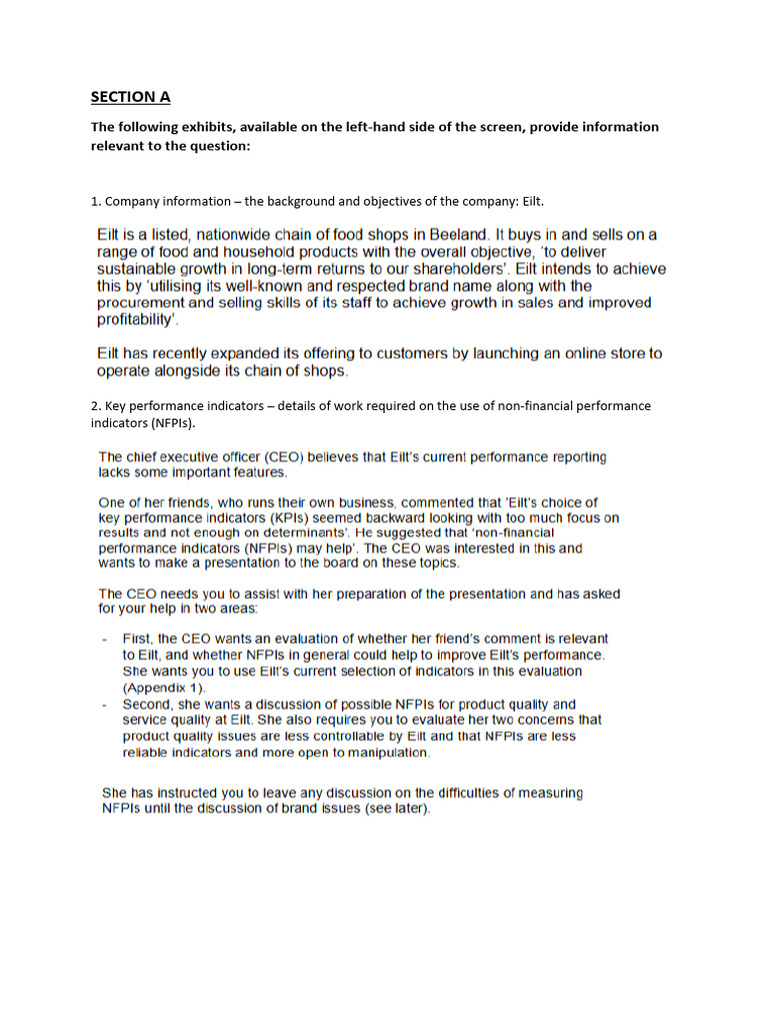 APM Exam Section A, B & C Questions Mar 2025 | PDF | Information ...