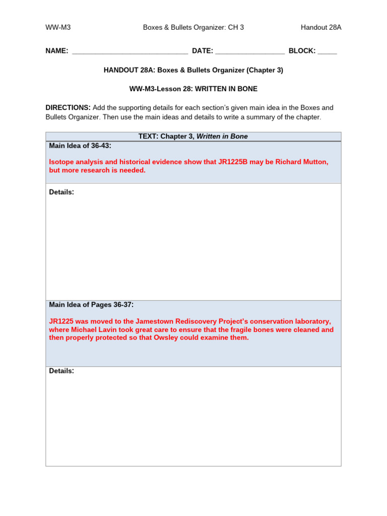 Ainsley Hale - WW-M3.28 Handout 28A - Boxes - And-Bullets Organizer ...