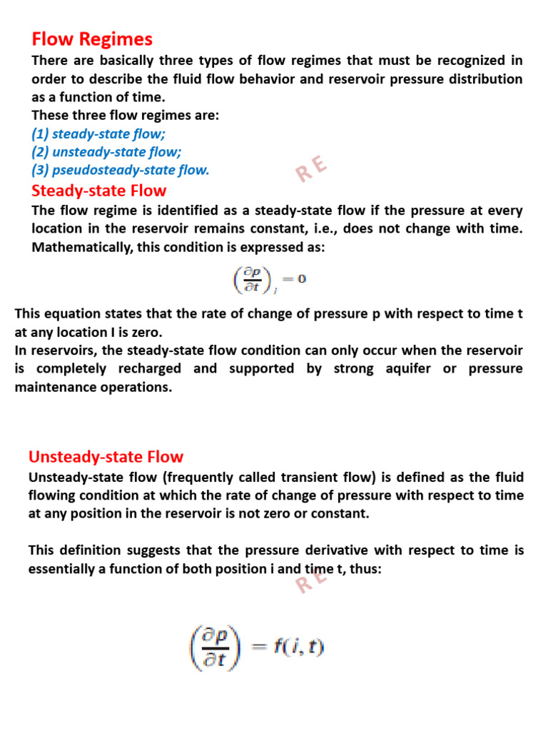 Fluid Flow Regimes Explained | PDF | Fluid Dynamics | Petroleum Reservoir