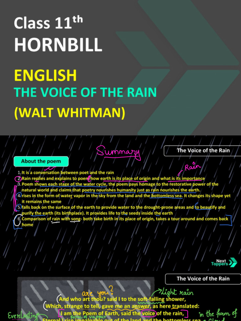 The Voice of the Rain | PDF