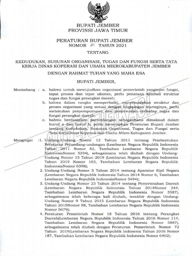 PERBUP 21_2021 KSOTK DISKOP DAN UM OCR (1) | PDF