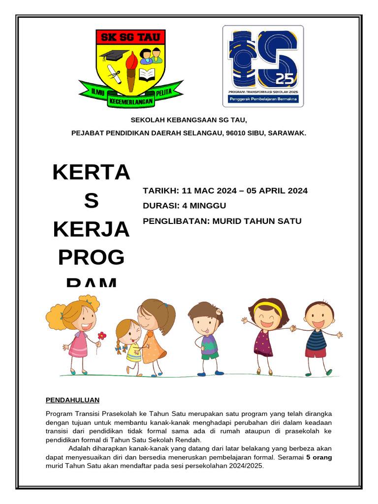 Kertas Kerja PTTS 3.0 2024-2025 | PDF