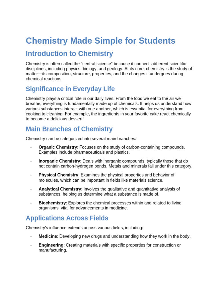 Chemistry Made Simple For Students | PDF | Chemistry | Chemical Bond