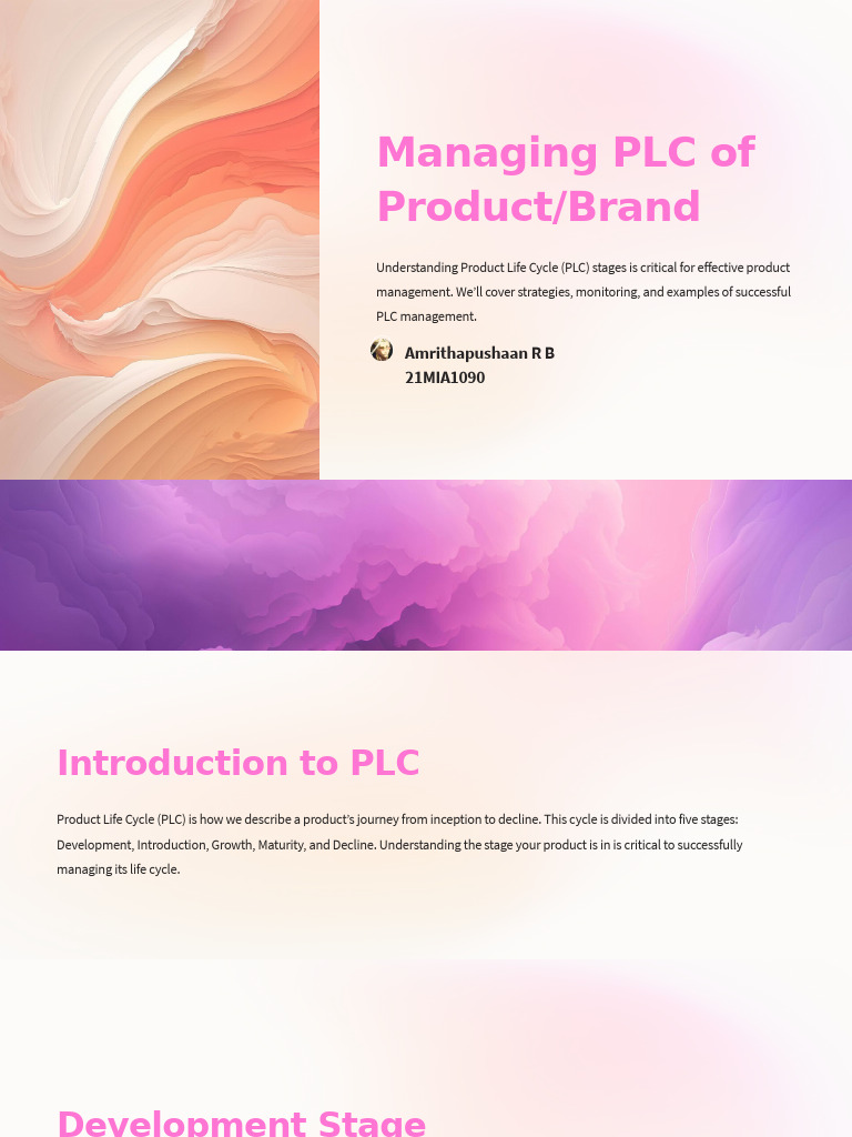 Managing PLC of ProductBrand | PDF | Marketing | Brand