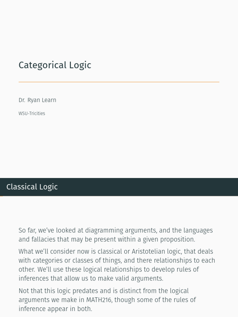 PHIL201___Categorical_Propositions | PDF | Logic | Semantics
