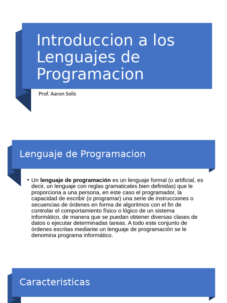 Introduccion a Los Lenguajes de Programacion | PDF | Lenguaje de ...