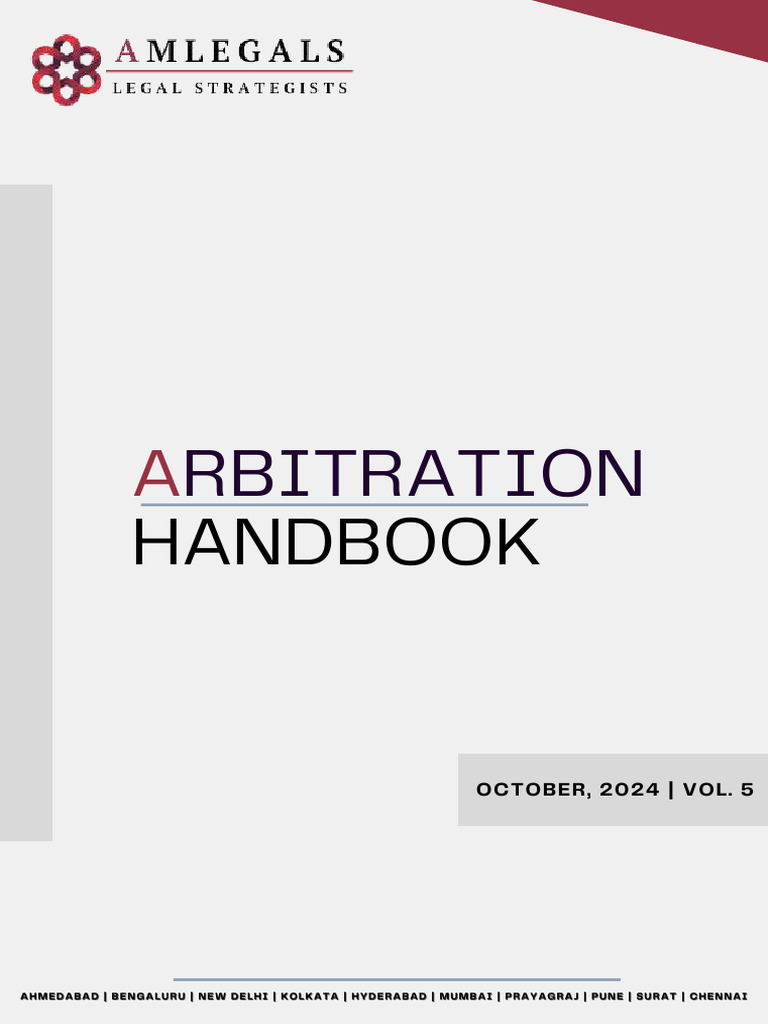 Arbitration Handbook: Indian Dispute Resolution | PDF | Arbitration ...