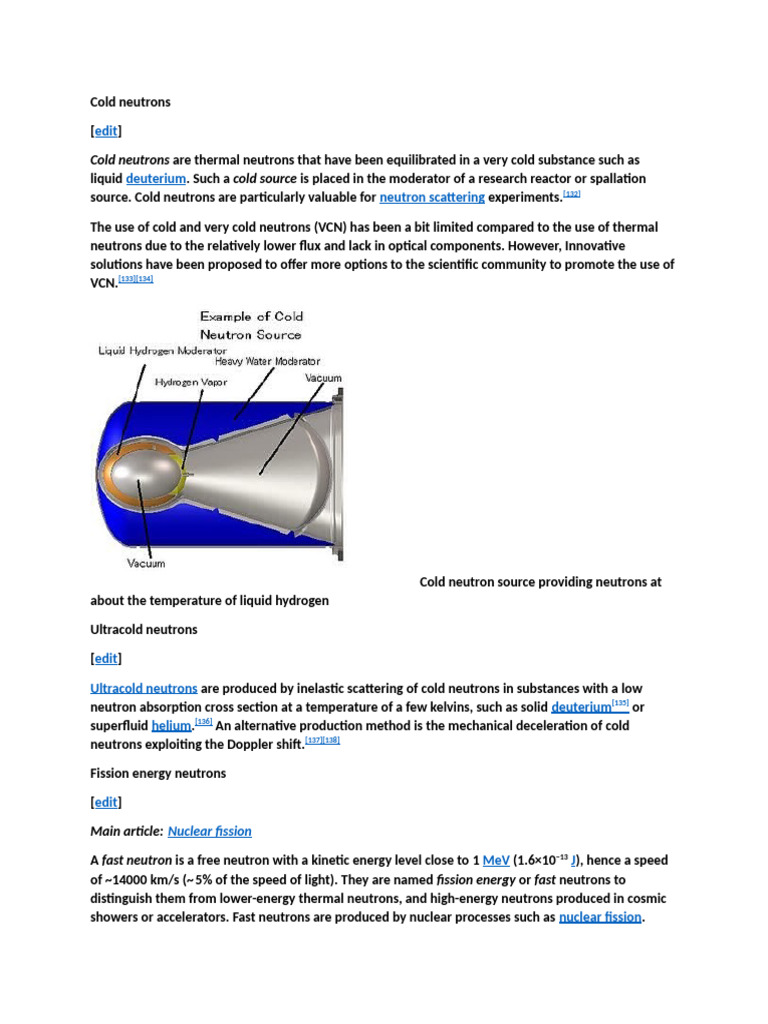 cold neutrons | PDF | Neutron | Nuclear Fission