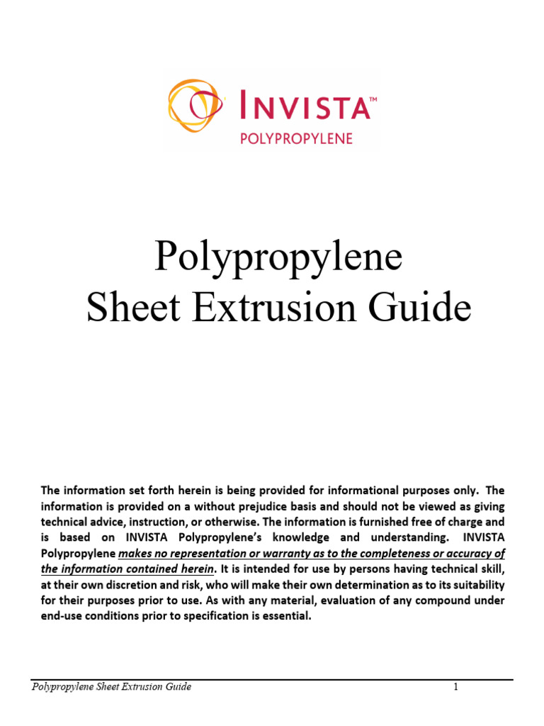 PP Sheet Extrusion Guide | PDF | Extrusion | Mechanical Engineering