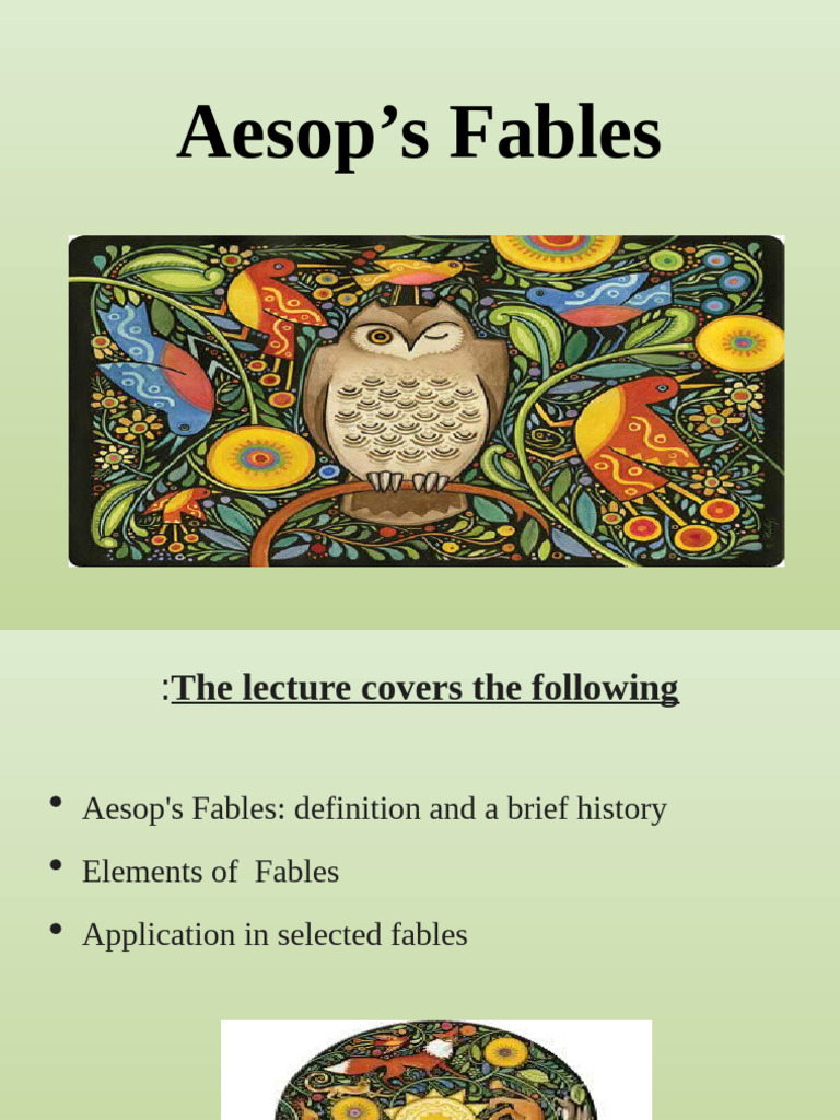 Week 4 - Aesop's Fables | PDF | Fable | Aesop