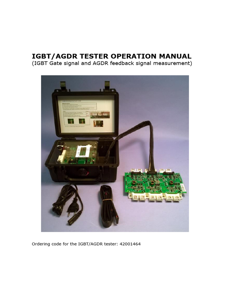 ACS800 IGBT-AGDR Tester Operation Manual 4FPS10000033502 Revi ...
