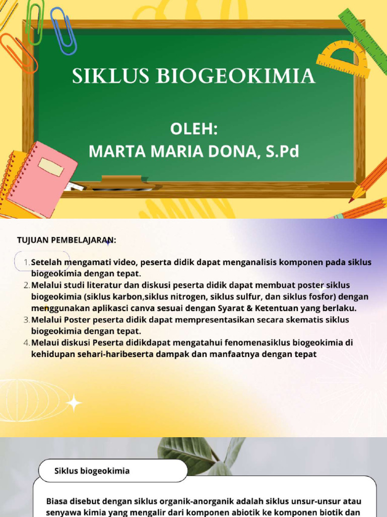 Presentasi Materi Siklus Biogeokimia | PDF