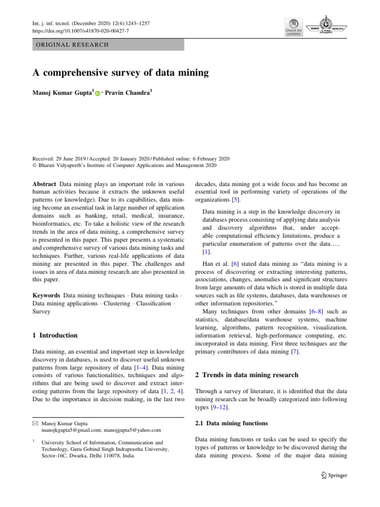 Data Mining Research Paper | PDF | Cluster Analysis | Machine Learning