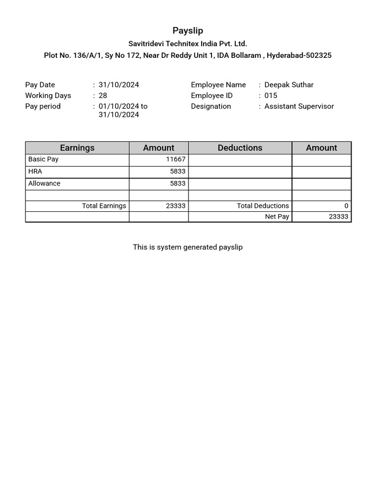 Payslip | PDF