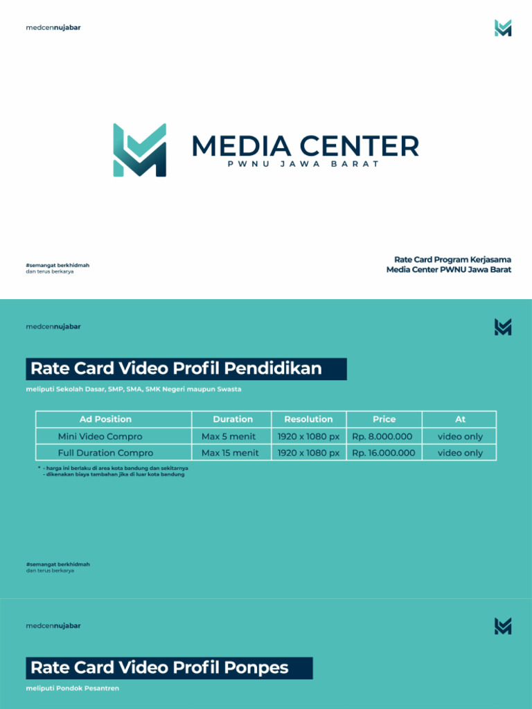 Rate Card Live Streaming | PDF