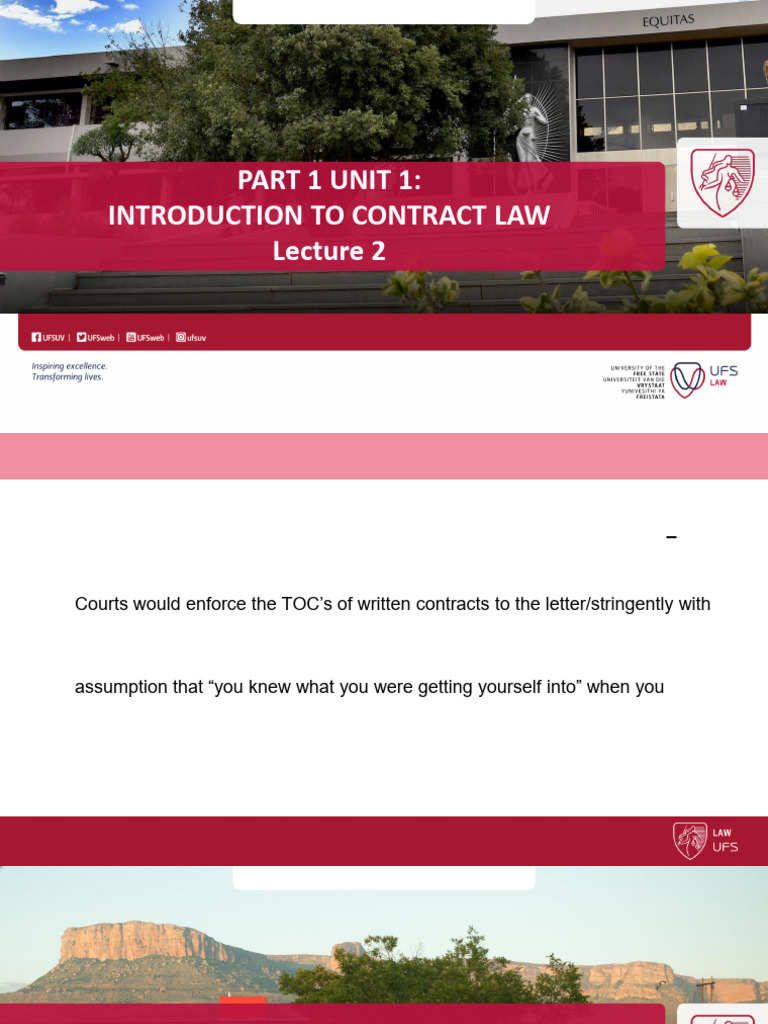 Contract Law - Part 1 Unit 1 Lecture 2 | PDF | Private Law | Justice