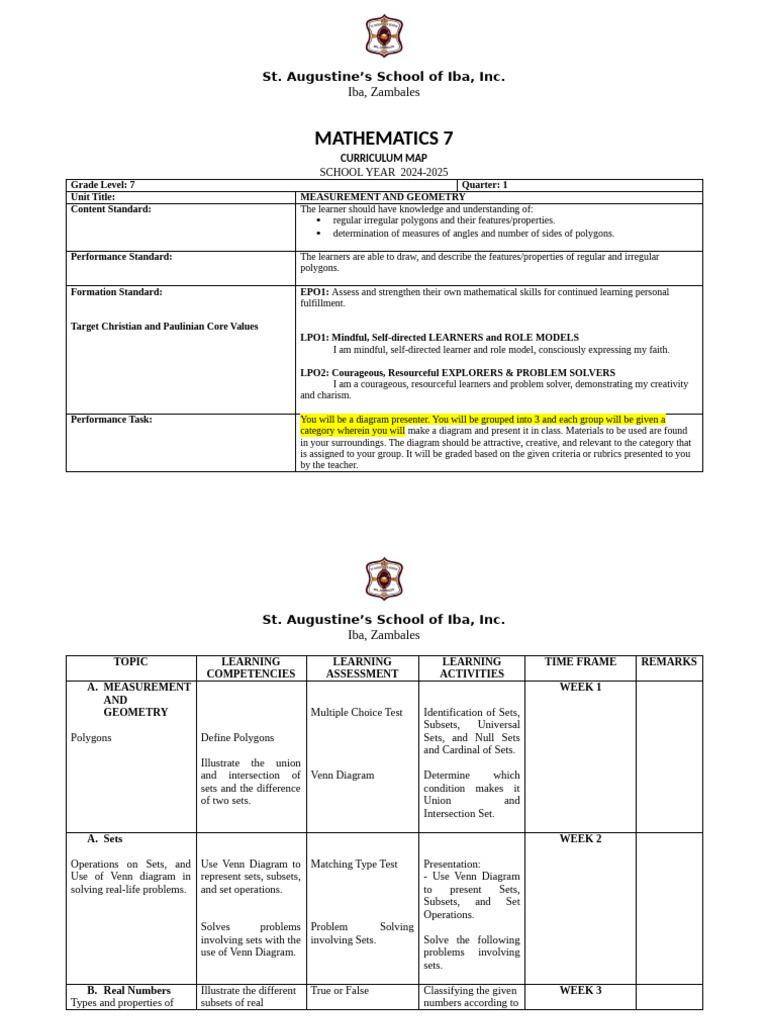 Mathematics 7 Matatag Sample | PDF | Numbers | Rational Number