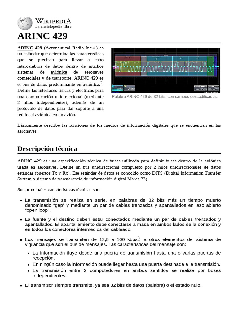 Arinc 429 | PDF | Tecnología de información y comunicaciones | Informática