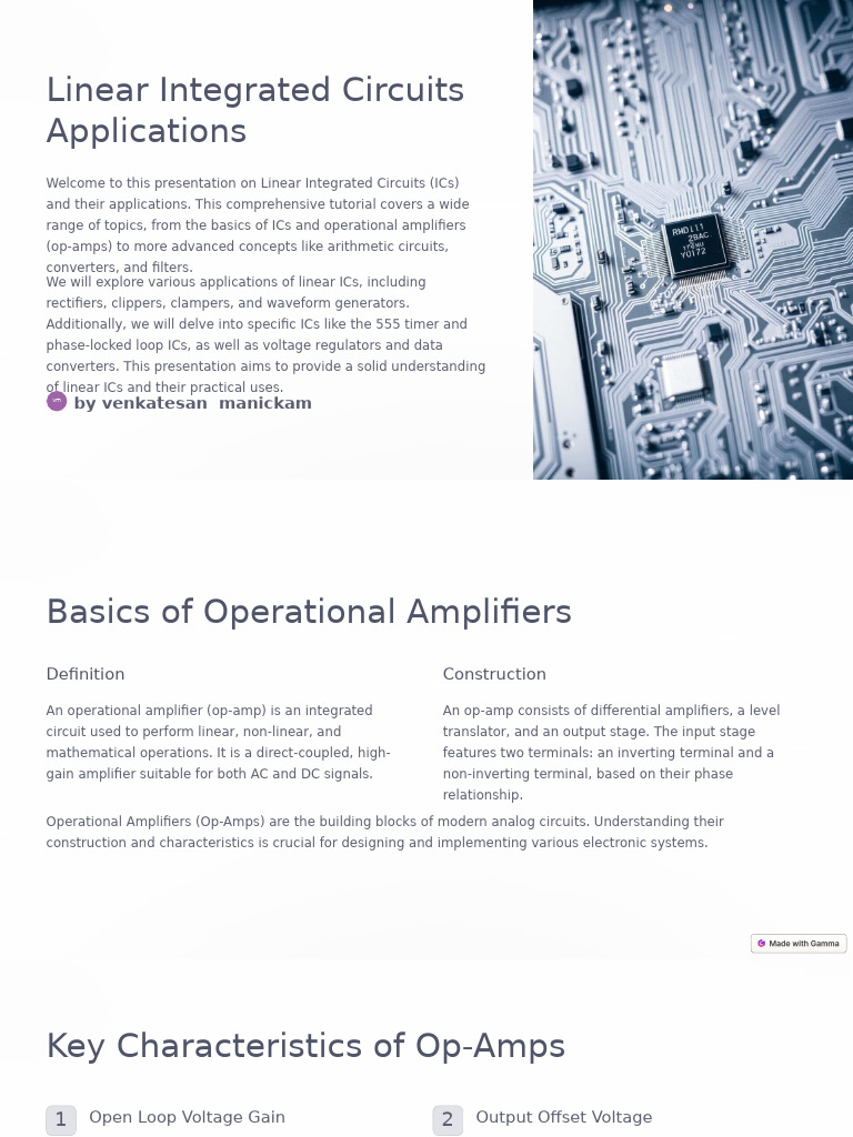 Linear Integrated Circuits Applications | PDF | Operational Amplifier ...