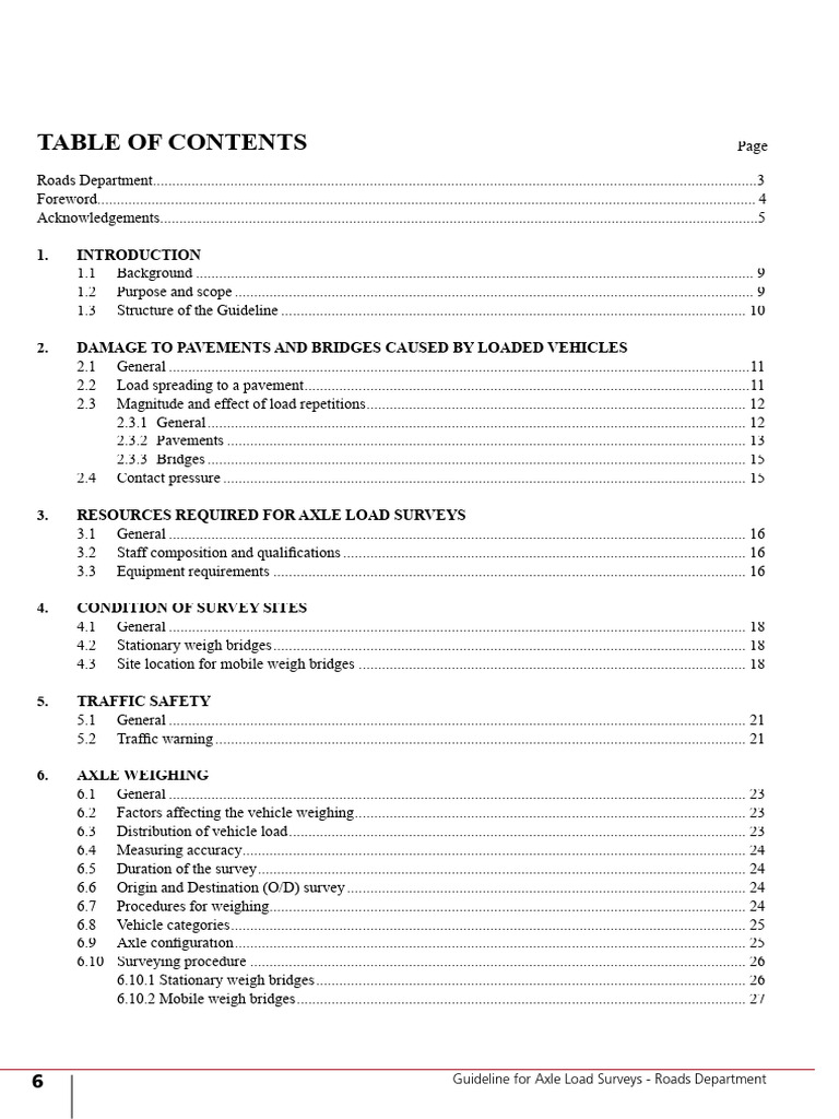 Axle Load Survey Guidelines for Roads | PDF | Bridge | Transport ...